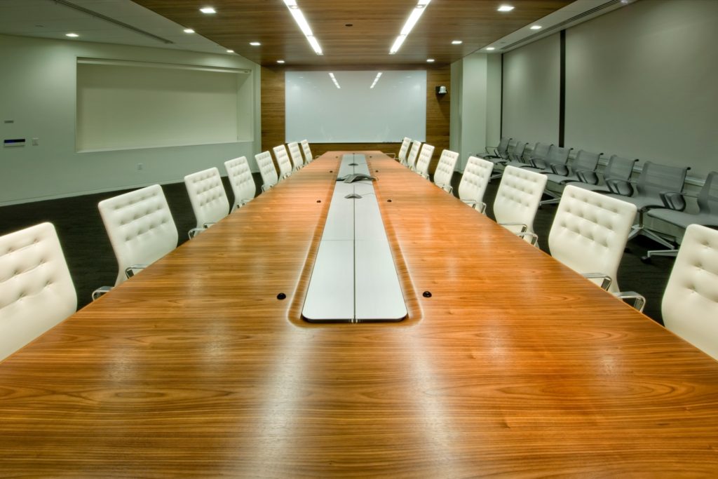 Modern board room design and construction | FaciliCorp